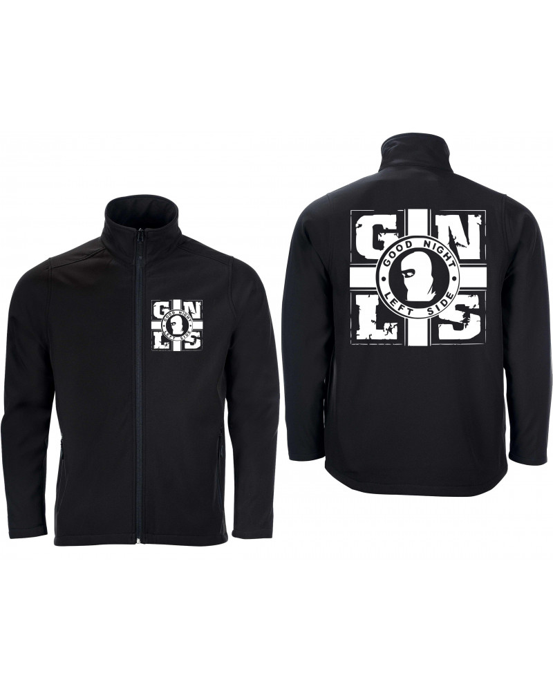 Bestickte Herren Softshell Jacke "2 Lagen" (GNLS, Kreuz)