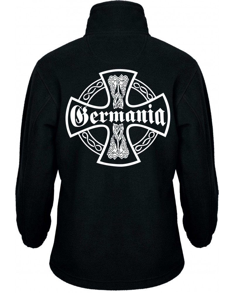 Bestickte Kinder Fleecejacke (Germania, Kreuz)