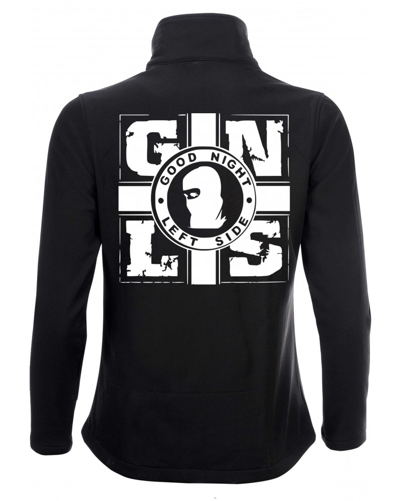 Bestickte Damen Softshell Jacke "2 Lagen" (GNLS, Kreuz)